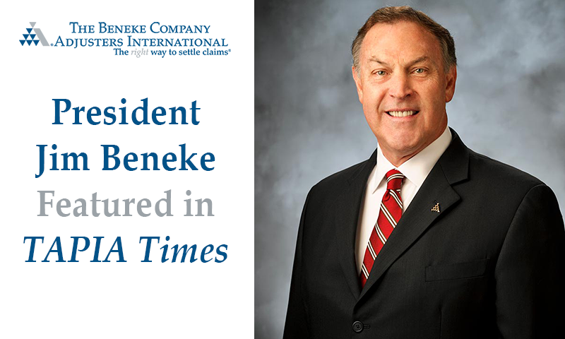 Jim Beneke featured in TAPIA Times