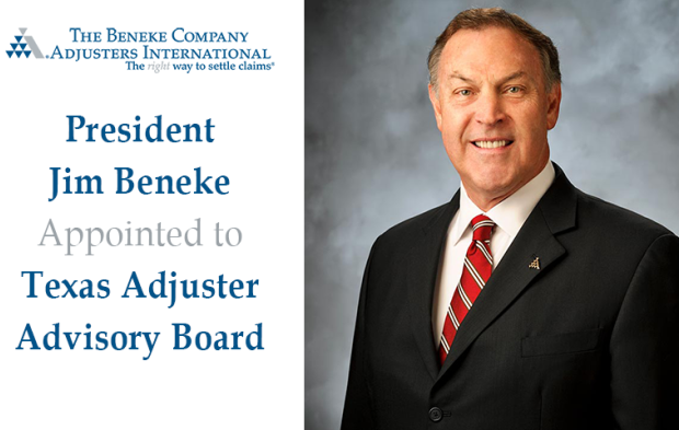 Jim Beneke Appointed to Texas Adjuster Advisory Board
